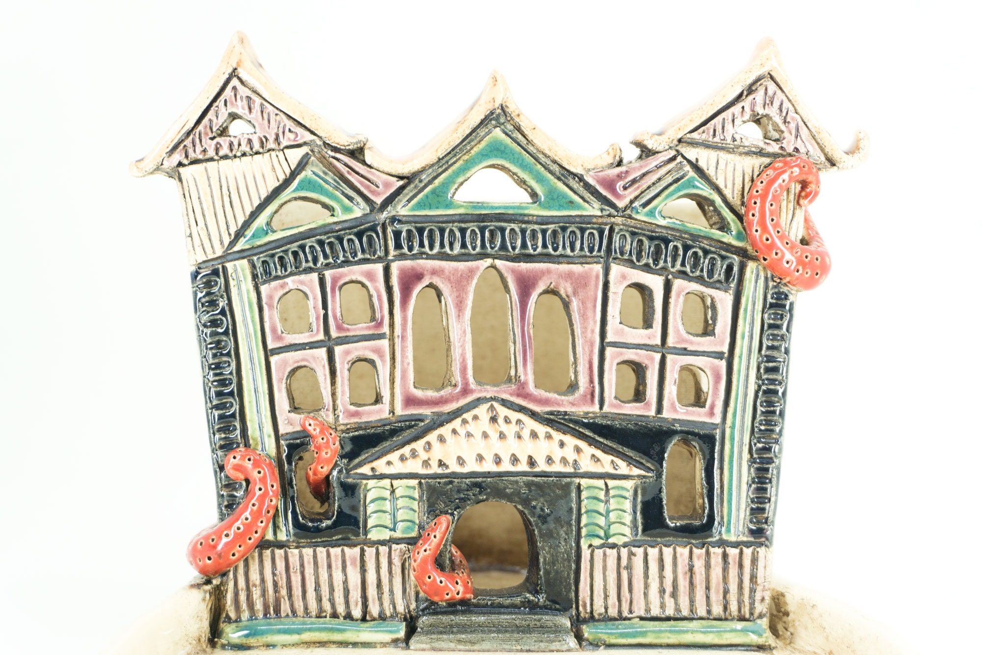 Ceramic Handmade Haunted Mansion Desk Organizer,home Decor Funny ...