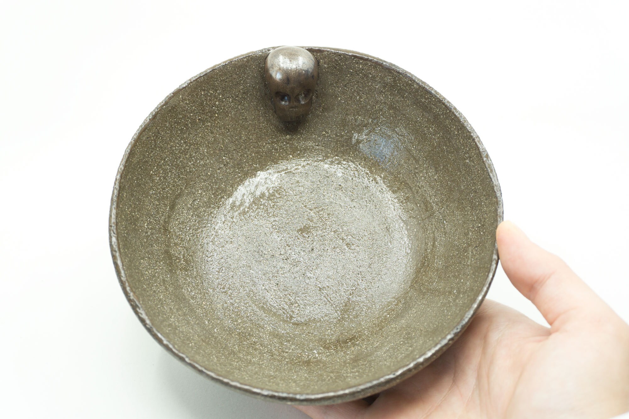 Cerámica Hecha a mano Skull Bowl Cereal, Fruit Bowl Black Clay Dark art ...