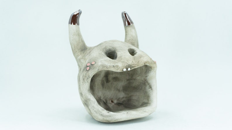 Ceramic Handmade Cute Devils Figure & Candle Holder , Halloween Gift 2 ...