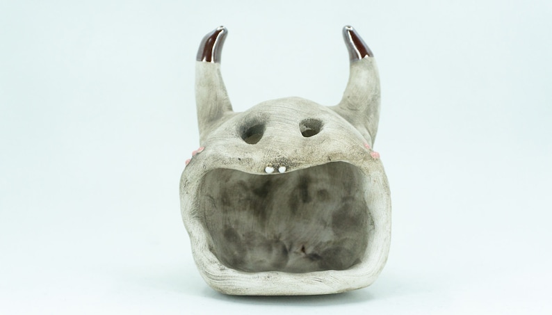 Ceramic Handmade Cute Devils Figure & Candle Holder , Halloween Gift 2 ...