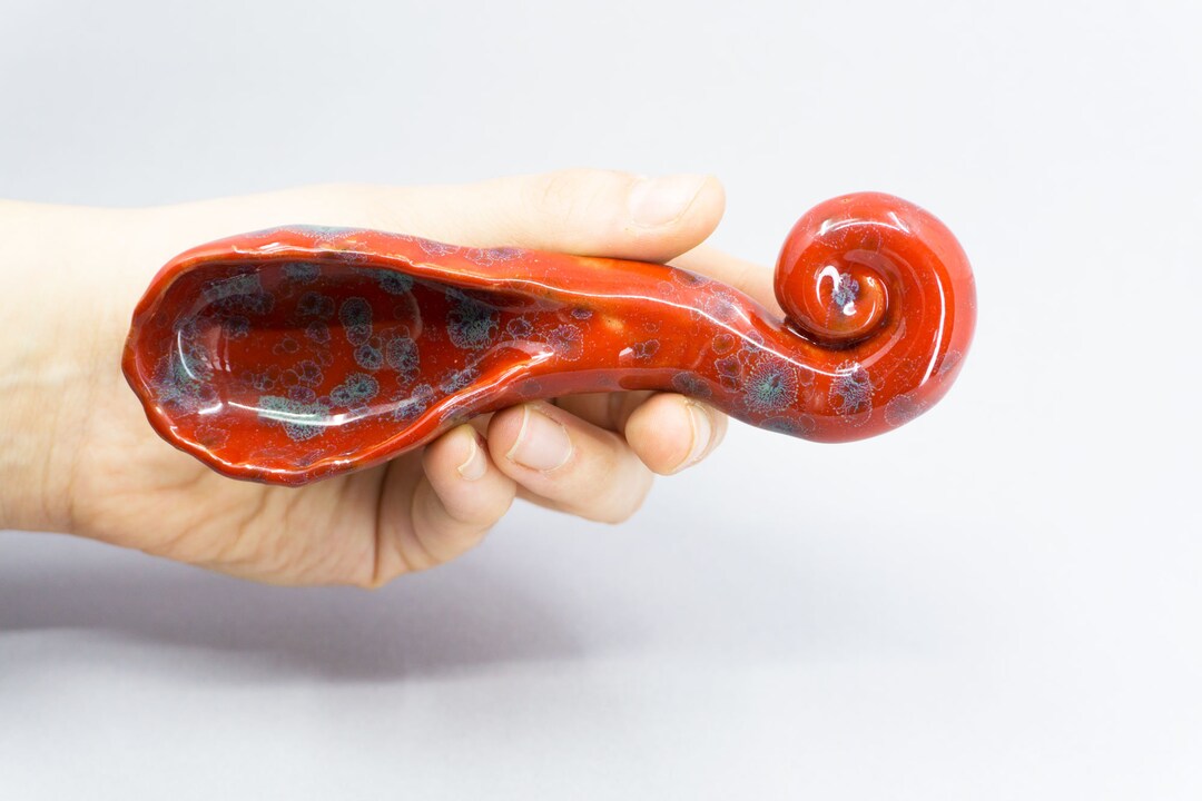 Keramik rot Löffel Tentakel handgemachte Küche Gewürz, Tee, Kaffee ...