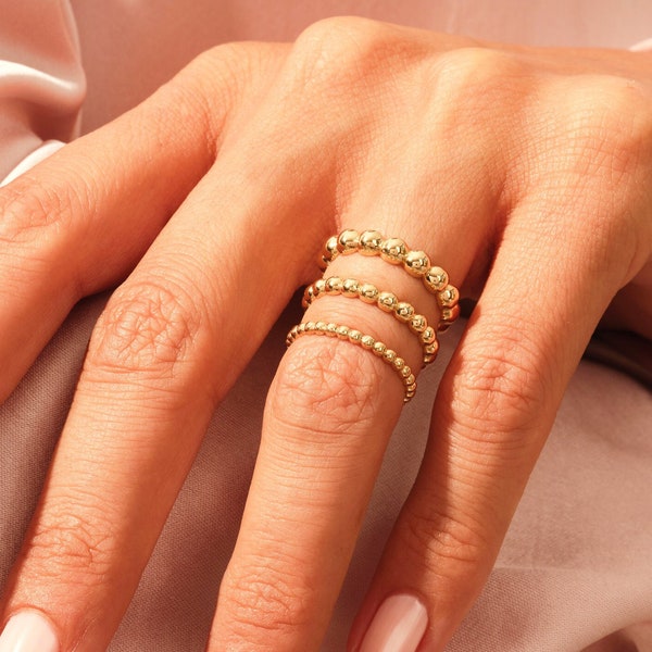 Gold Ball Ring - Etsy