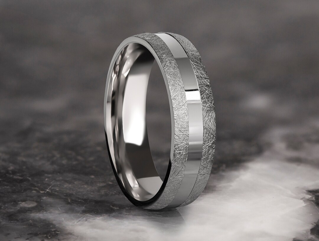 Men's Wedding Band / Solid Gold Man Ring / Modern Wedding Band for Men ...