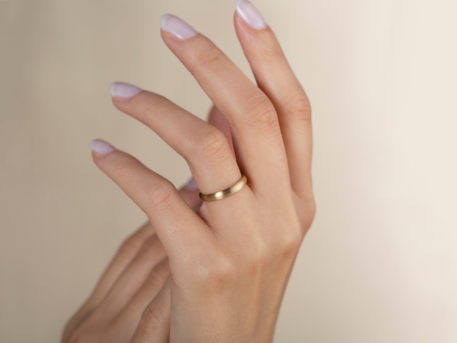 14k Matte Yellow Gold Band / CLASSIC DOME / Comfort Fit / - Etsy