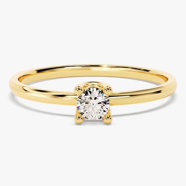 Simple Diamond Ring - Etsy