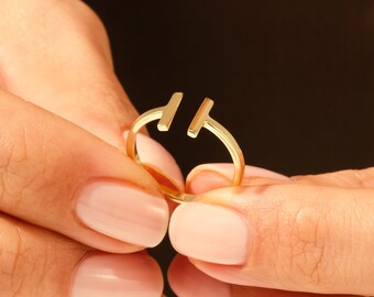 Square Bar Ring - Etsy