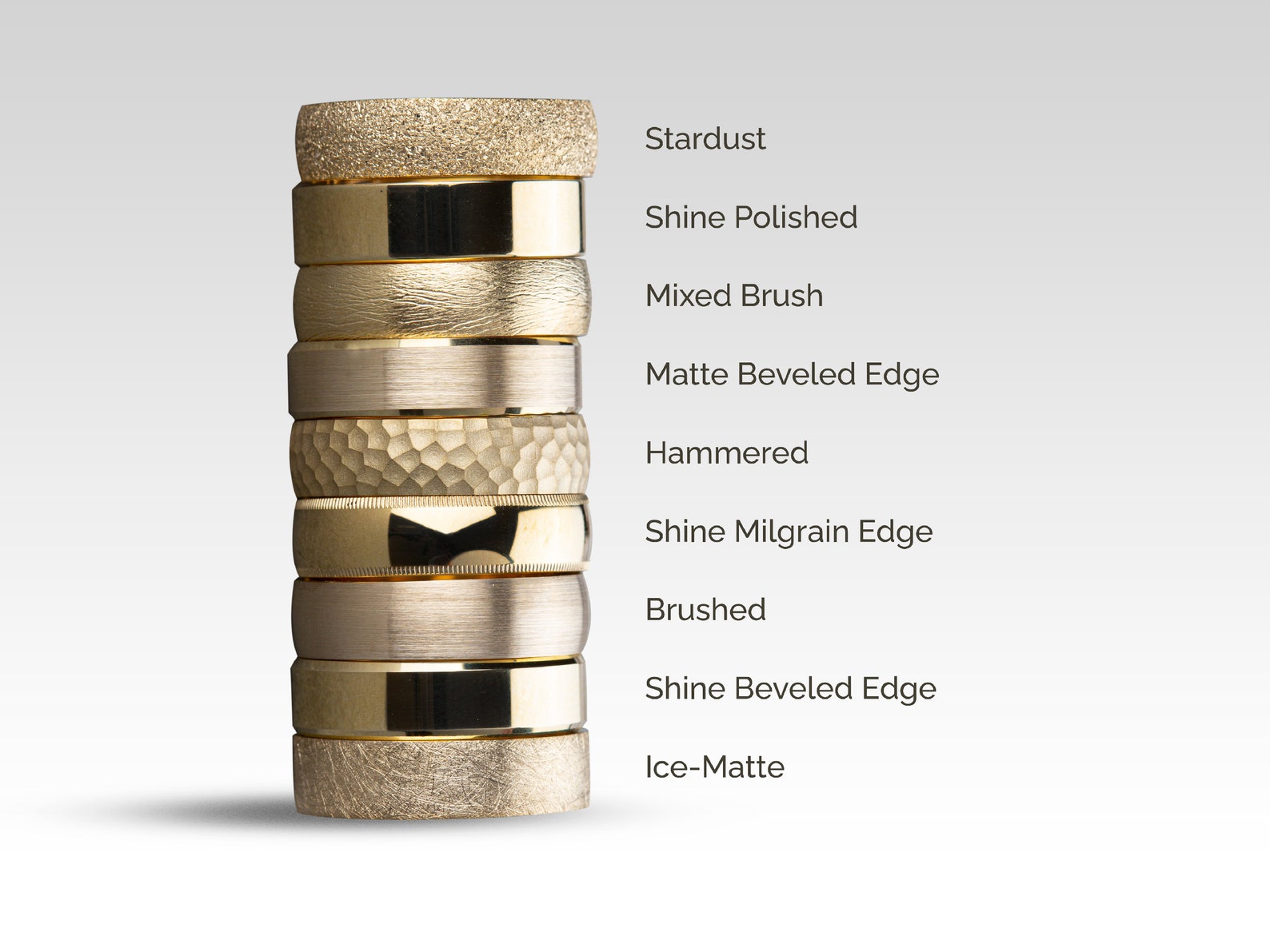 3mm Flat Gold Wedding Band – Ice Matte Finish, Comfort Fit, Yellow ...