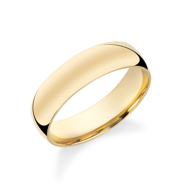 Simple Gold Wedding Rings - Etsy