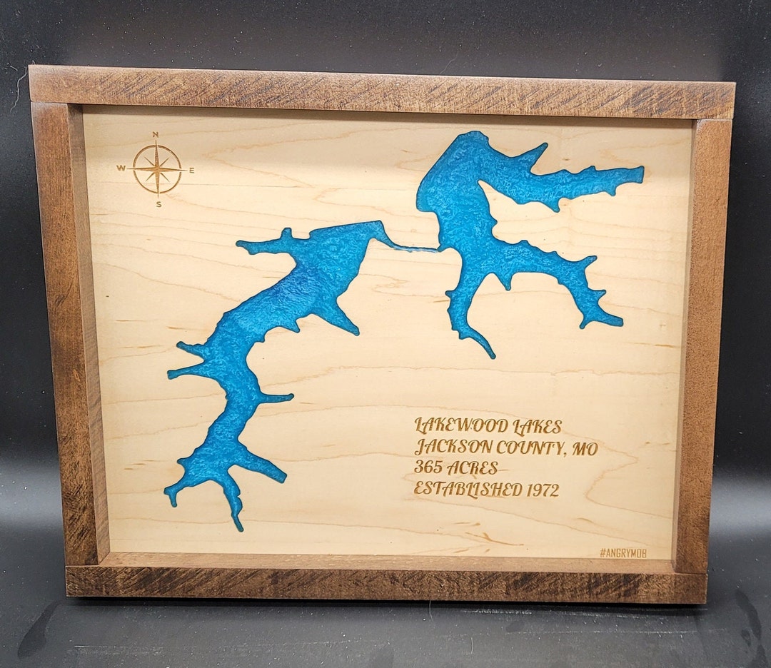 Custom Resin Epoxy Lake House Sign or Pond Sign - Laser Engraved ...