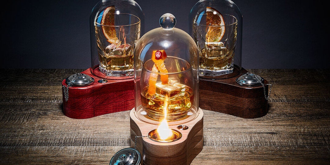 Speakeasy Smoker Mini: Modern LED Cocktail Infuser - Hickory Base - Etsy