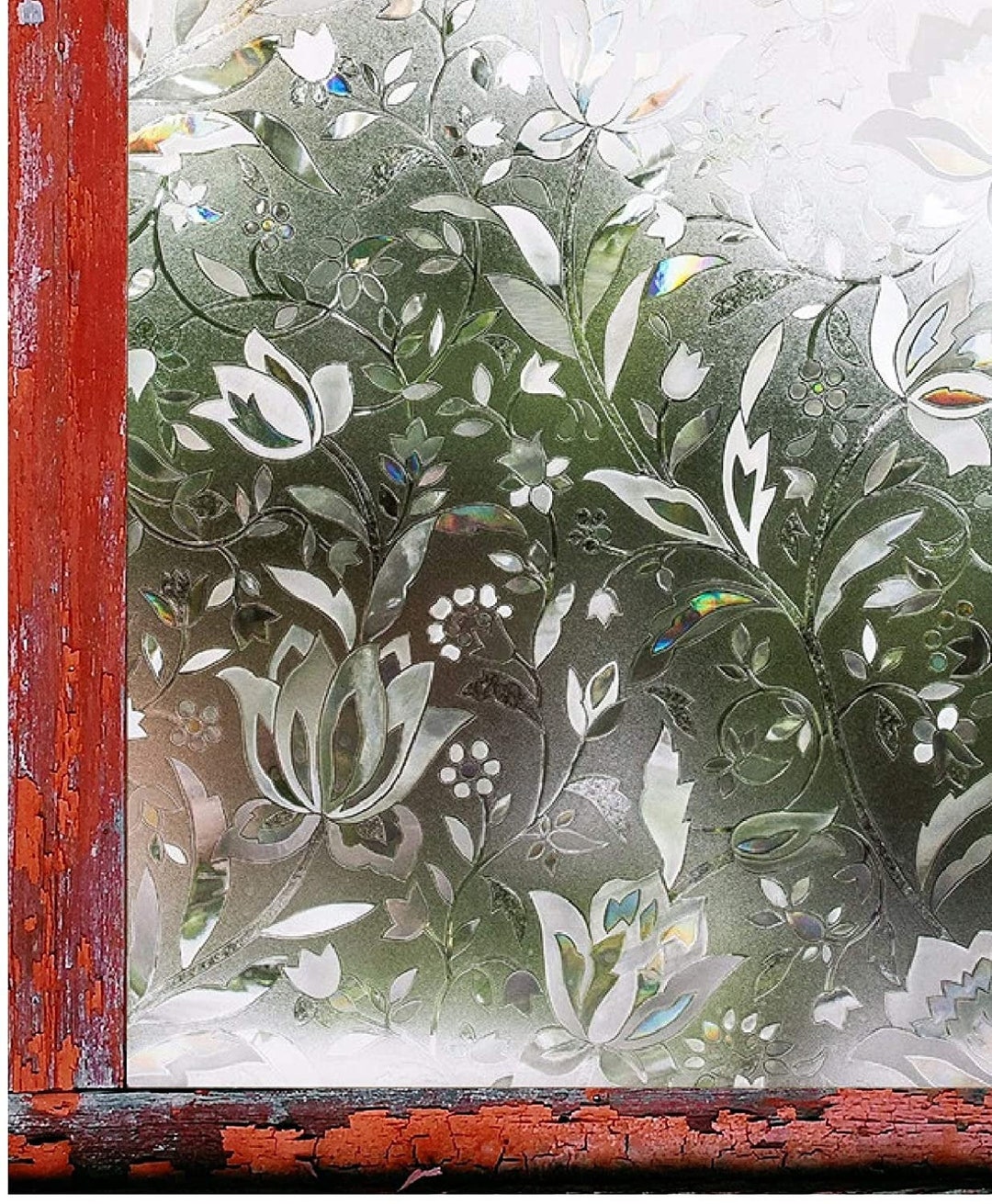 Tulip Floral Window Film: Static Cling, Privacy Decor - Etsy