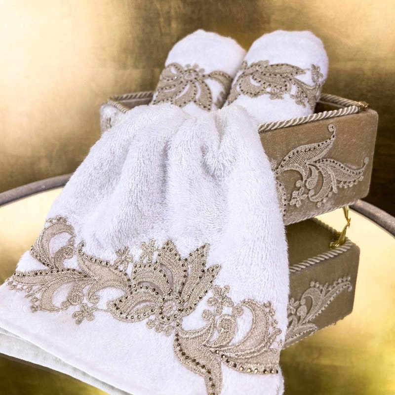 Towel With Lace - Etsy