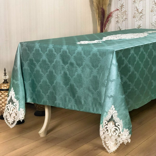 Turquoise Tablecloth - Etsy