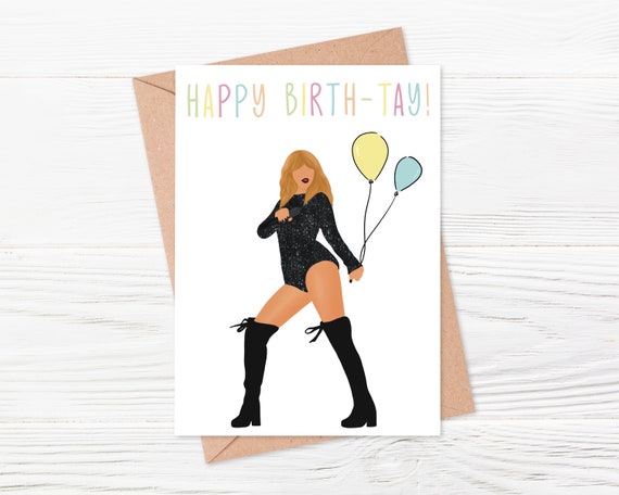 Taylor Swift Birthday Card Taylor Swift Print Merch T Etsy Finland