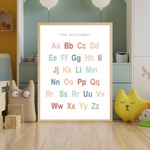 Printable Alphabet Poster, Abc Poster, Alphabet Letters Educational ...