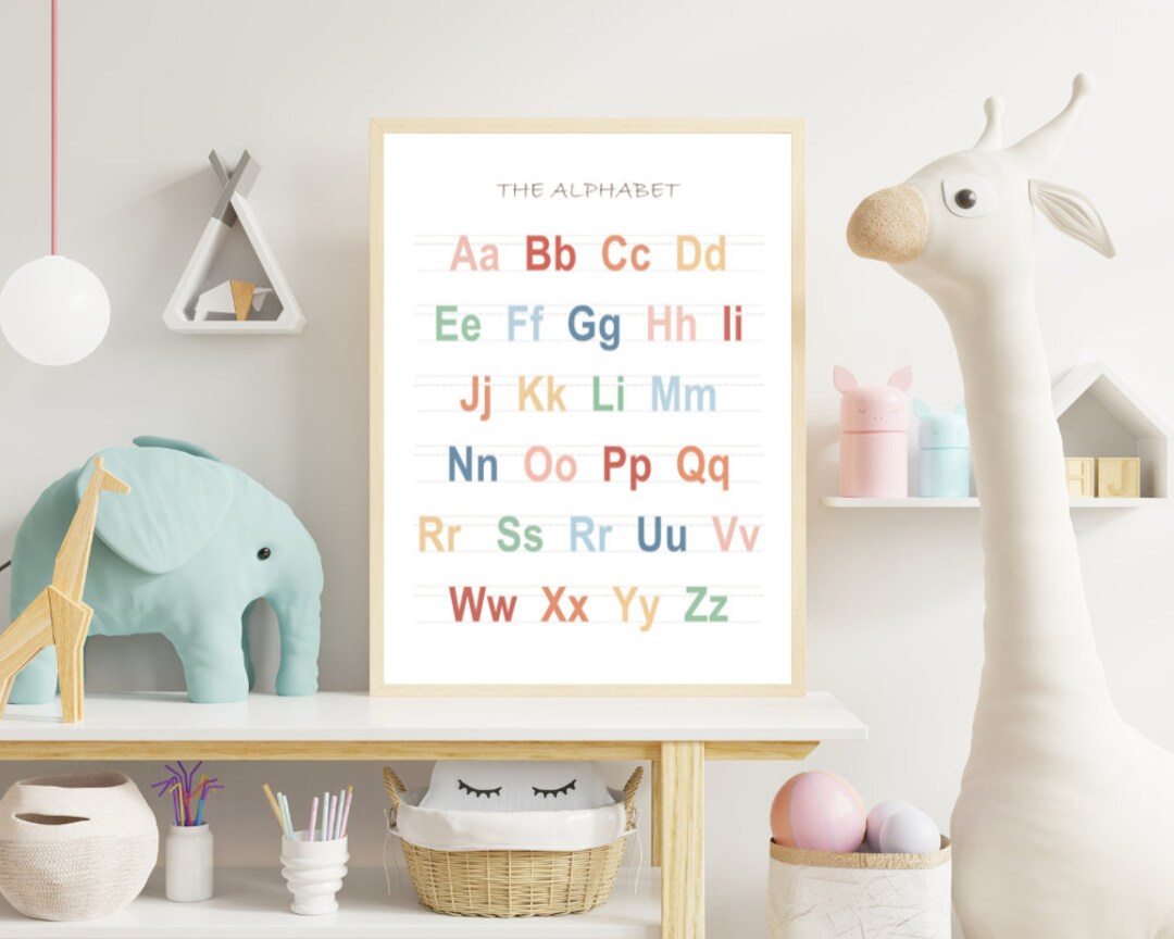Printable Alphabet Poster, Abc Poster, Alphabet Letters Educational ...