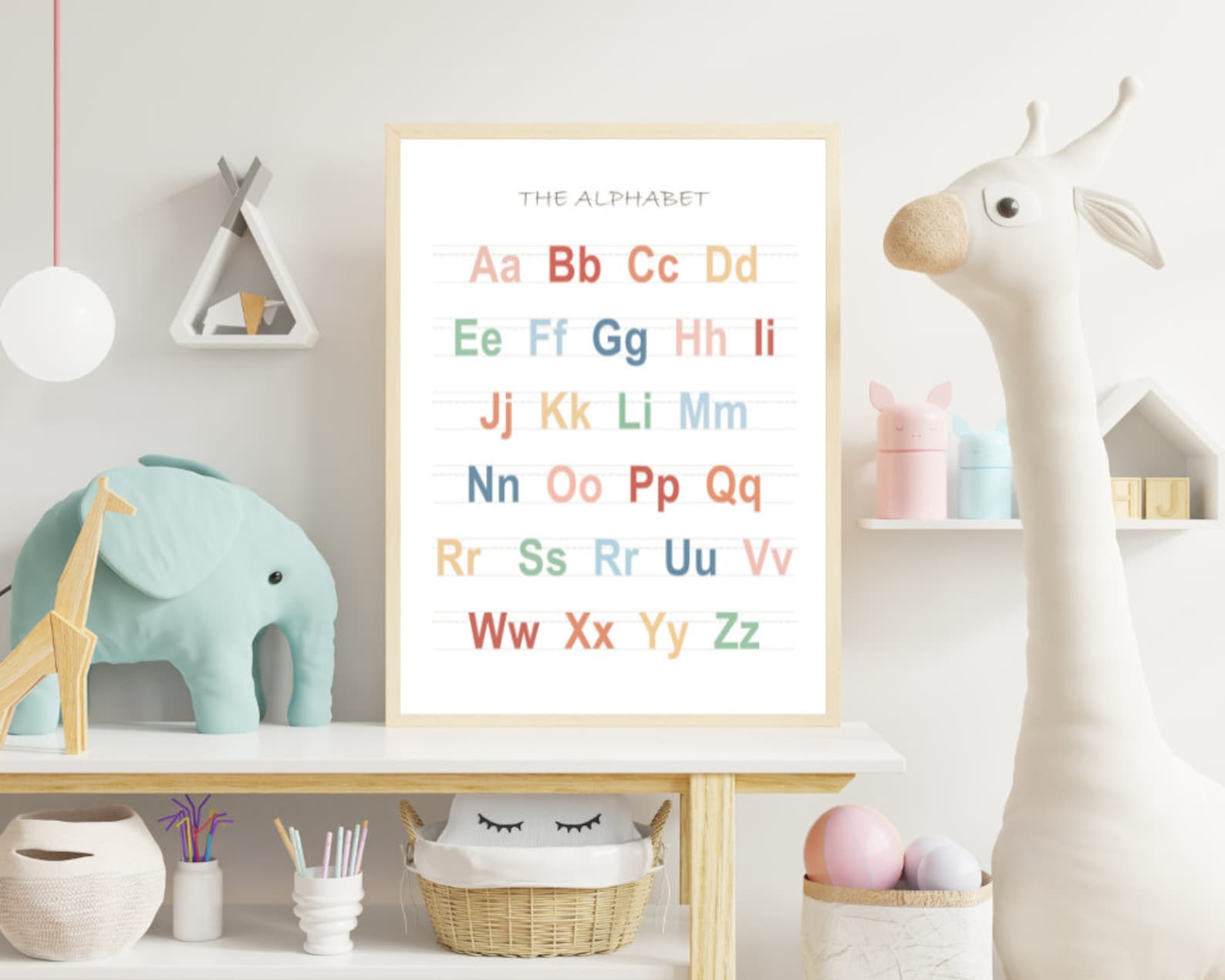 Printable Alphabet Poster, Abc Poster, Alphabet Letters Educational ...