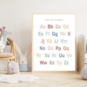 Printable Alphabet Poster, Abc Poster, Alphabet Letters Educational ...