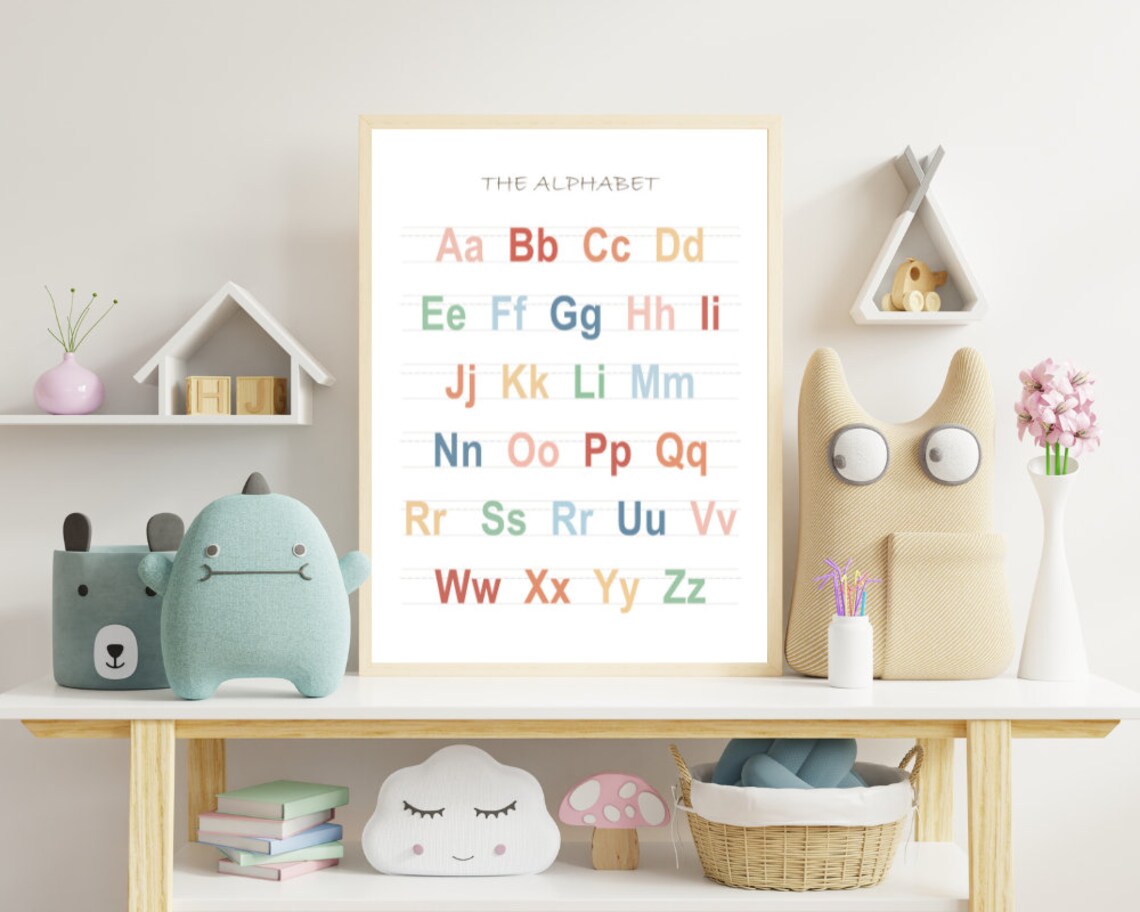 Printable Alphabet Poster Abc Poster Alphabet Letters - Etsy Australia
