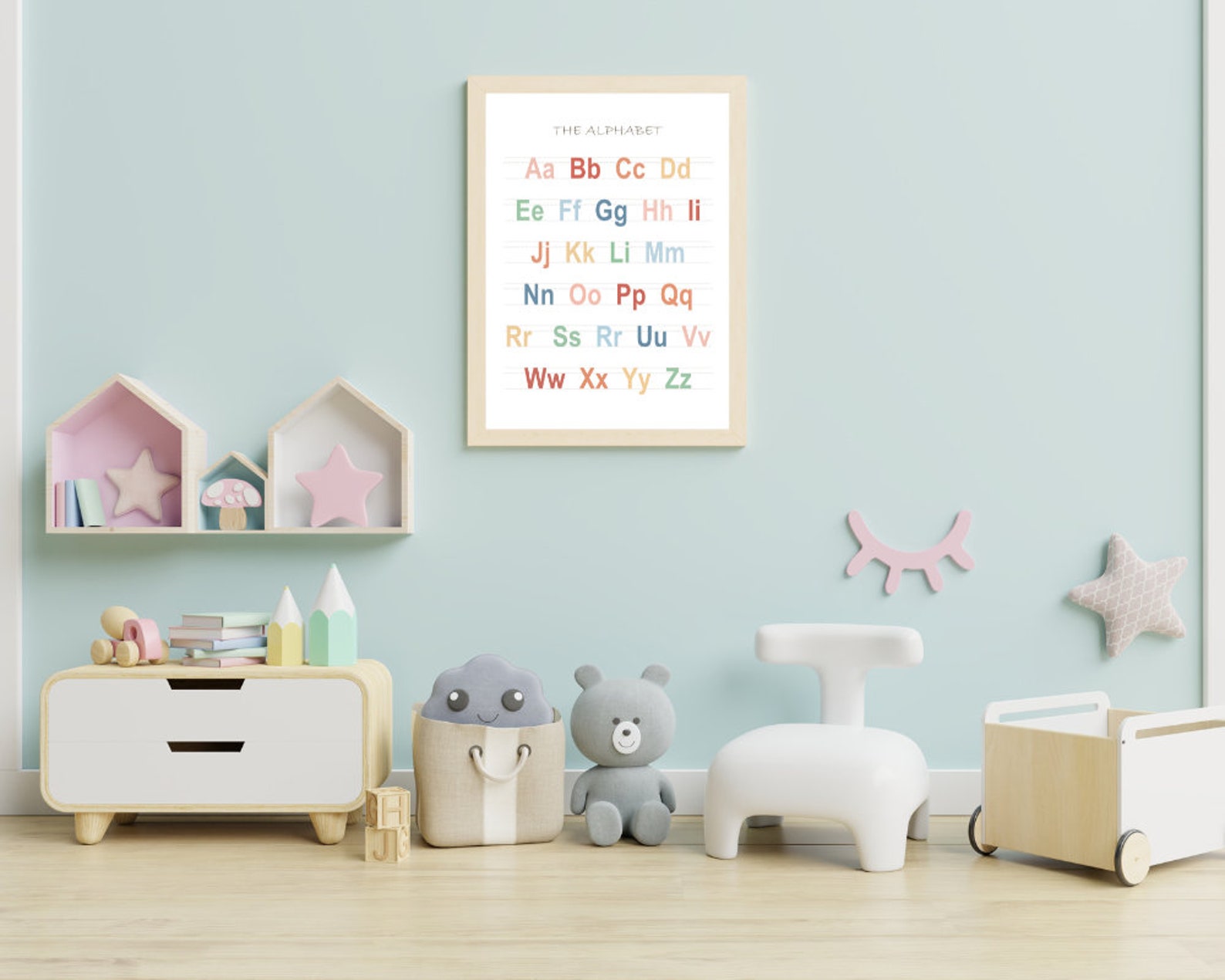 Printable Alphabet Poster, Abc Poster, Alphabet Letters Educational ...