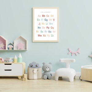 Printable Alphabet Poster, Abc Poster, Alphabet Letters Educational ...