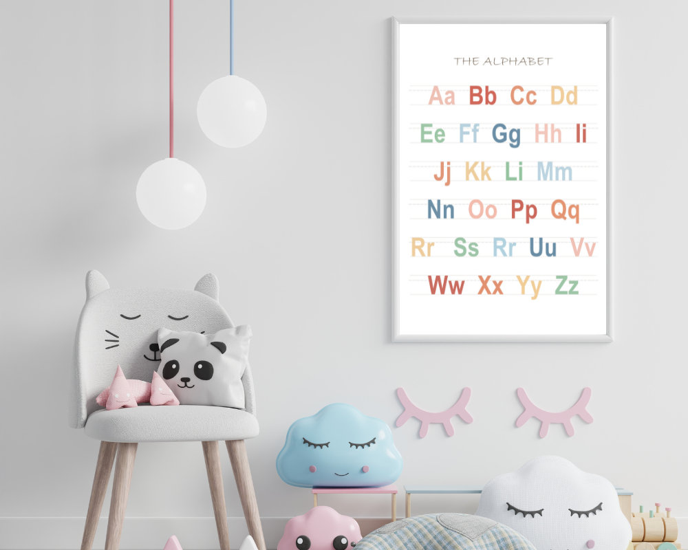 Printable Alphabet Poster, Abc Poster, Alphabet Letters Educational ...