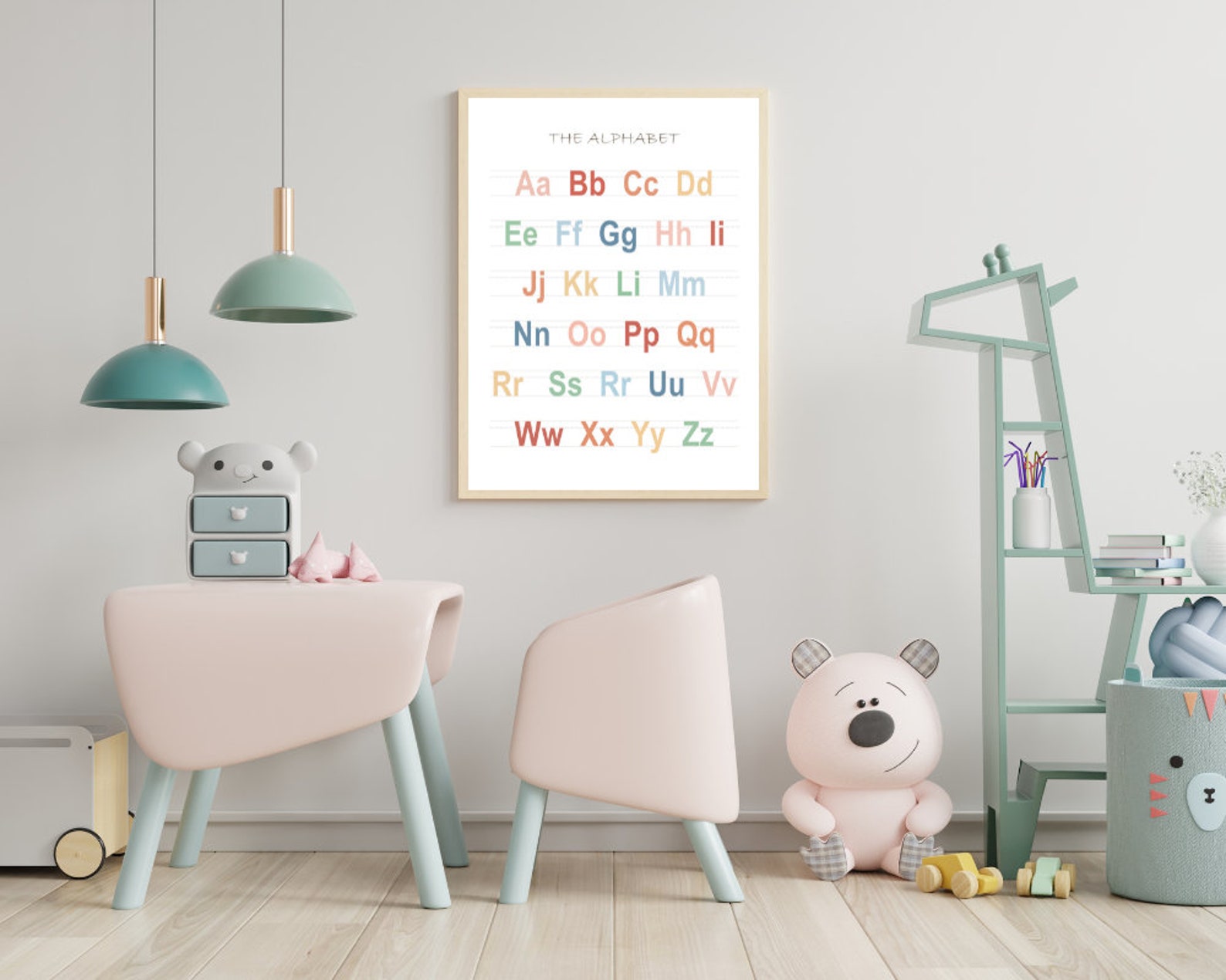 Printable Alphabet Poster, Abc Poster, Alphabet Letters Educational ...