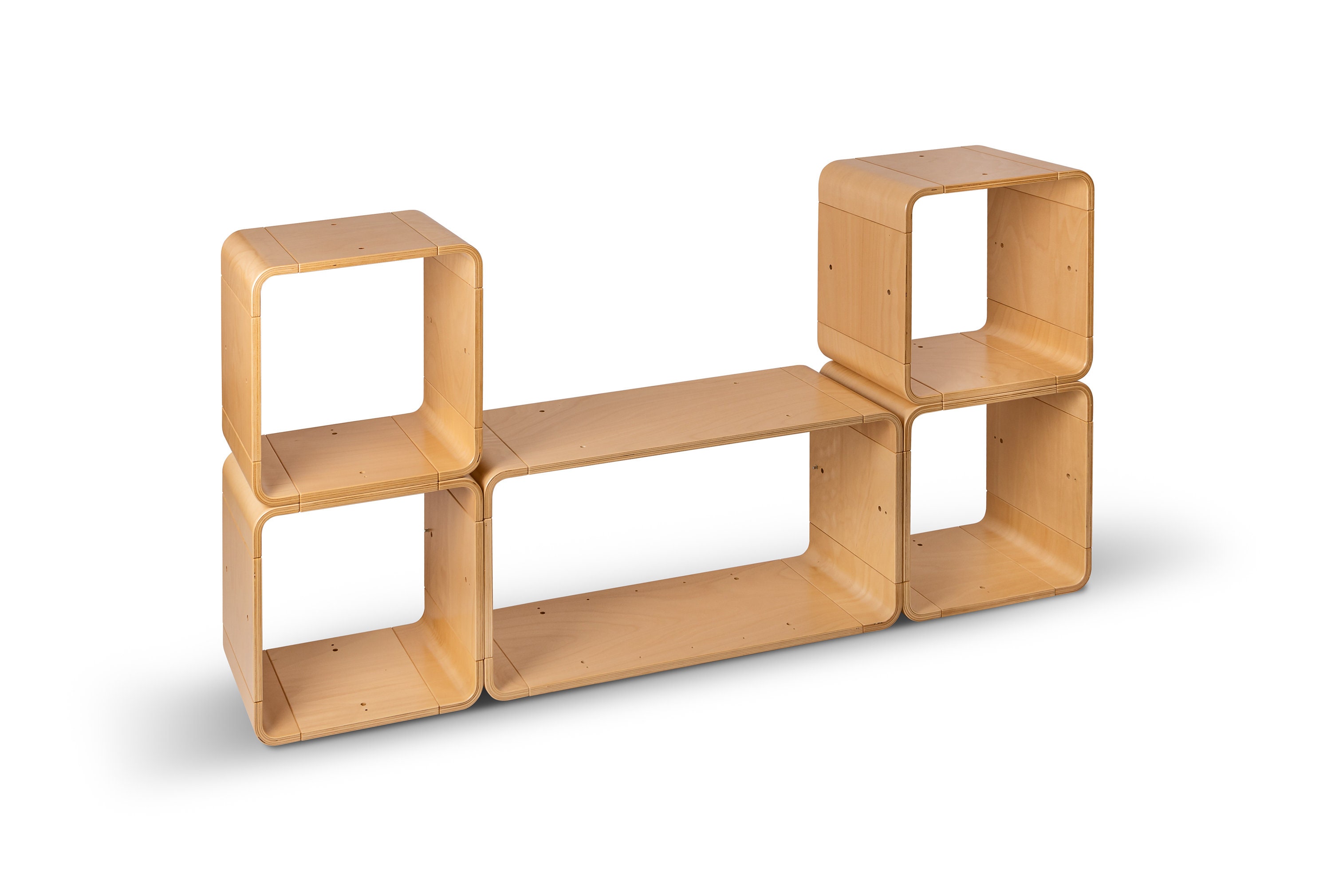 Wooden Sideboard Cabinet Bookcase Bookshelf 120x120x30 Cm SCLEICA ...
