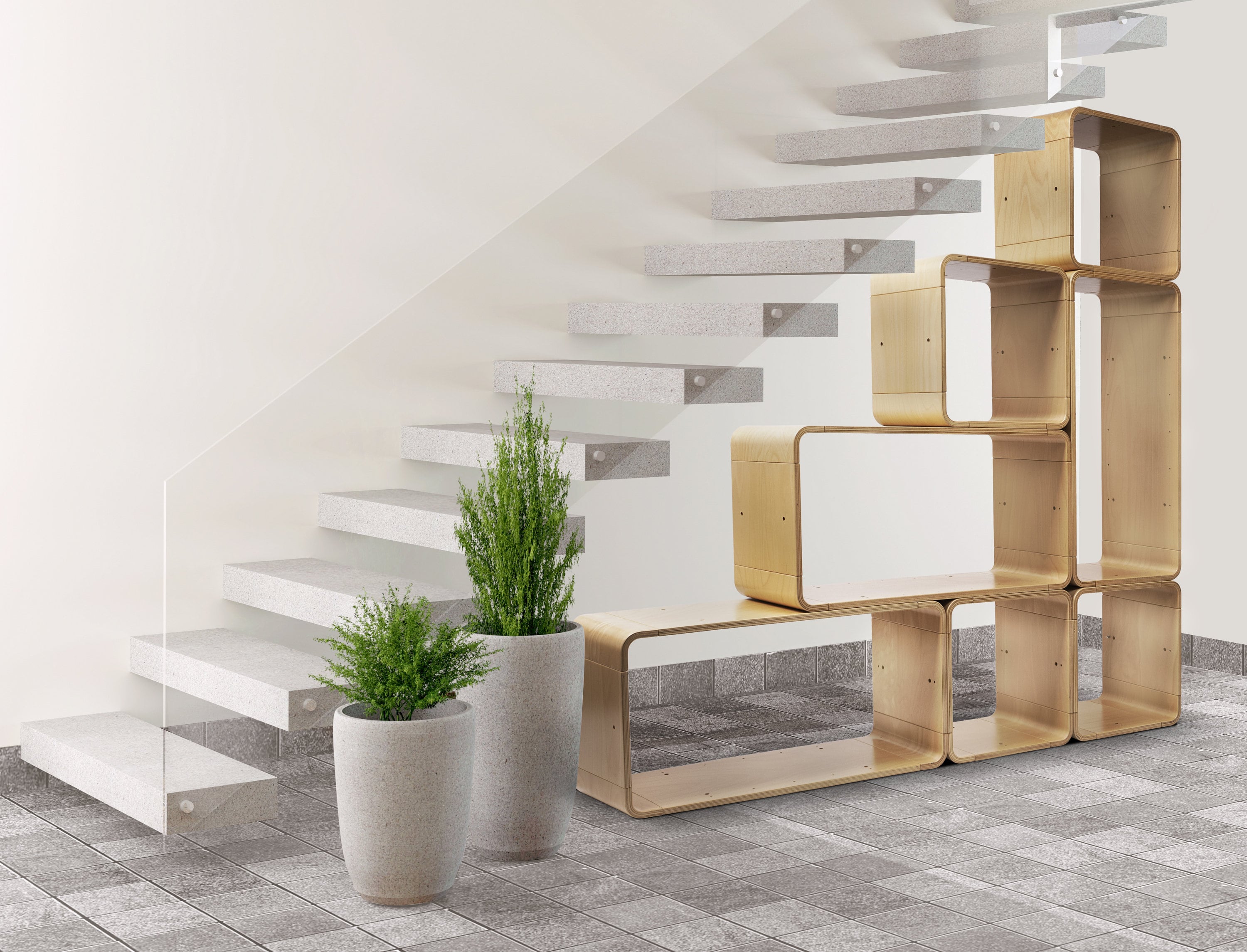 Wooden Sideboard Cabinet Bookcase Bookshelf 120x120x30 Cm SCLEICA ...