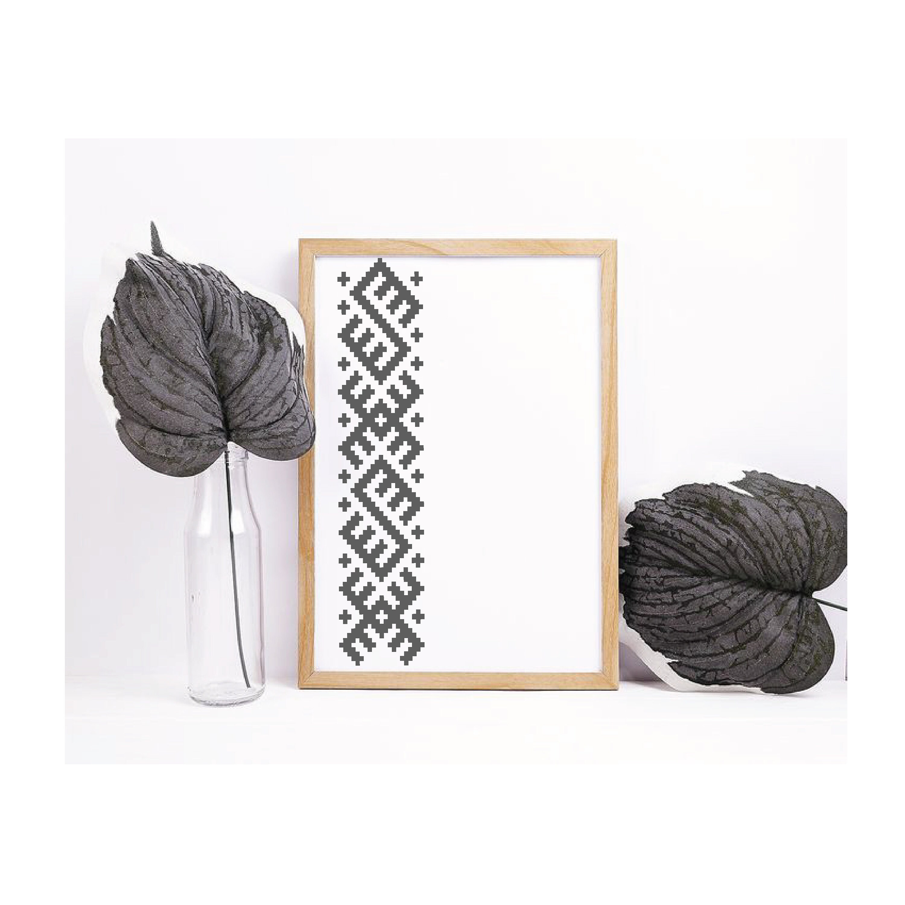 Latvian Folk SVG | Baltic Ethnic Pattern | Pixel Geometric Design ...