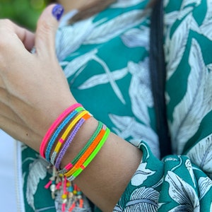 Metallic Blue Azure Wrapped Bracelet for Women, Boho Festival Jewellery ...