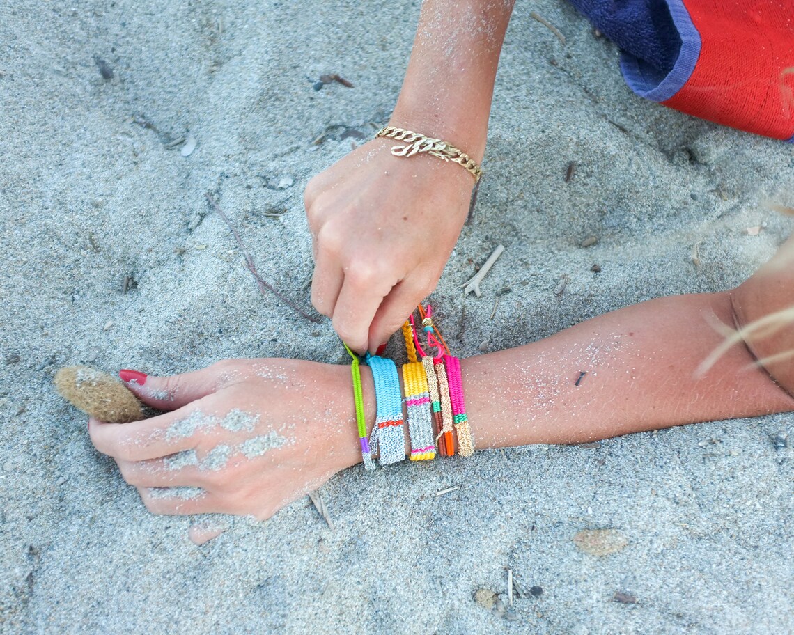 Sunshine Yellow Handwoven Bracelet, Unique Design for Stylish Women ...