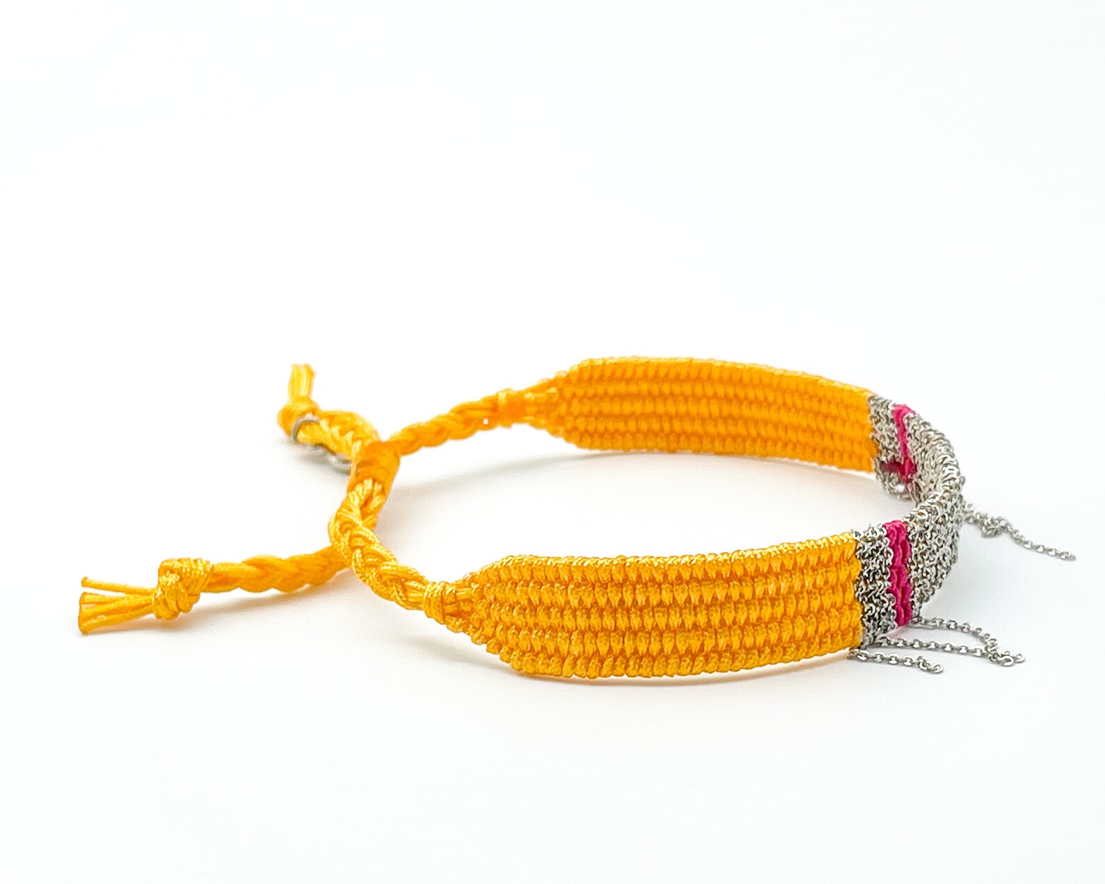 Sunshine Yellow Handwoven Bracelet Unique Design Adjustable - Etsy
