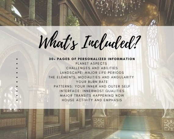 Full Astrology Natal Birth Chart + In-depth Analysis, Personalized ...