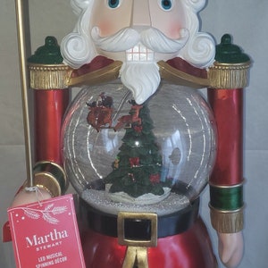 Martha Stewart 4ft Christmas Nutcracker Snowglobe Light Up, Motion and Music - Etsy