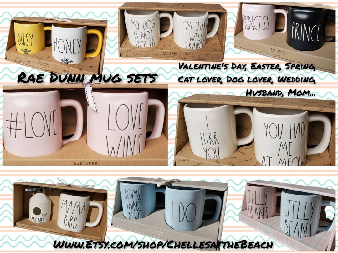 Authentic Rae Dunn Mug Sets Rae Dunn Coffee Mugs for Couples Ceramic ...
