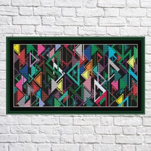 Embroidery Pattern Geometric Abstract Art, Cross Stitch PDF, Instant ...
