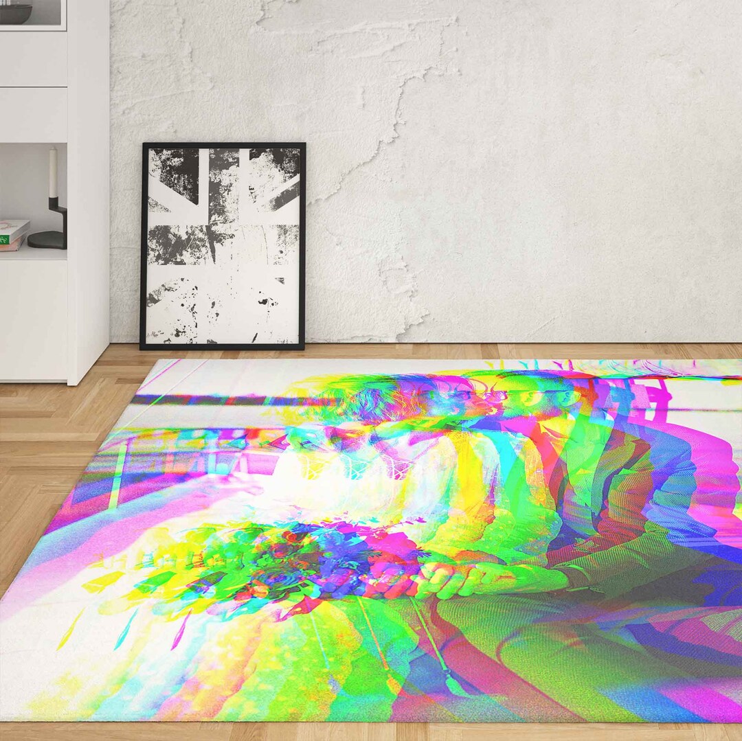 Personalised 3D Anaglyph Photo Rug Carpet Mat, Gift for Content Creator ...