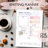 Knitting Planner, Printable Knitting Planner, One Page Planner, Yarn ...