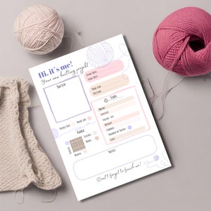 Knitting Planner, Printable Knitting Planner, One Page Planner, Yarn ...