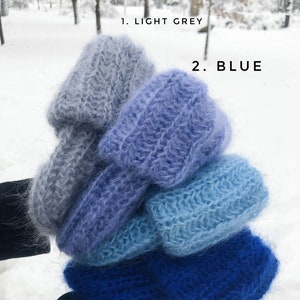 Blue Mohair Hat Mohair Hat Luxury Hat Bright Hat Winter - Etsy