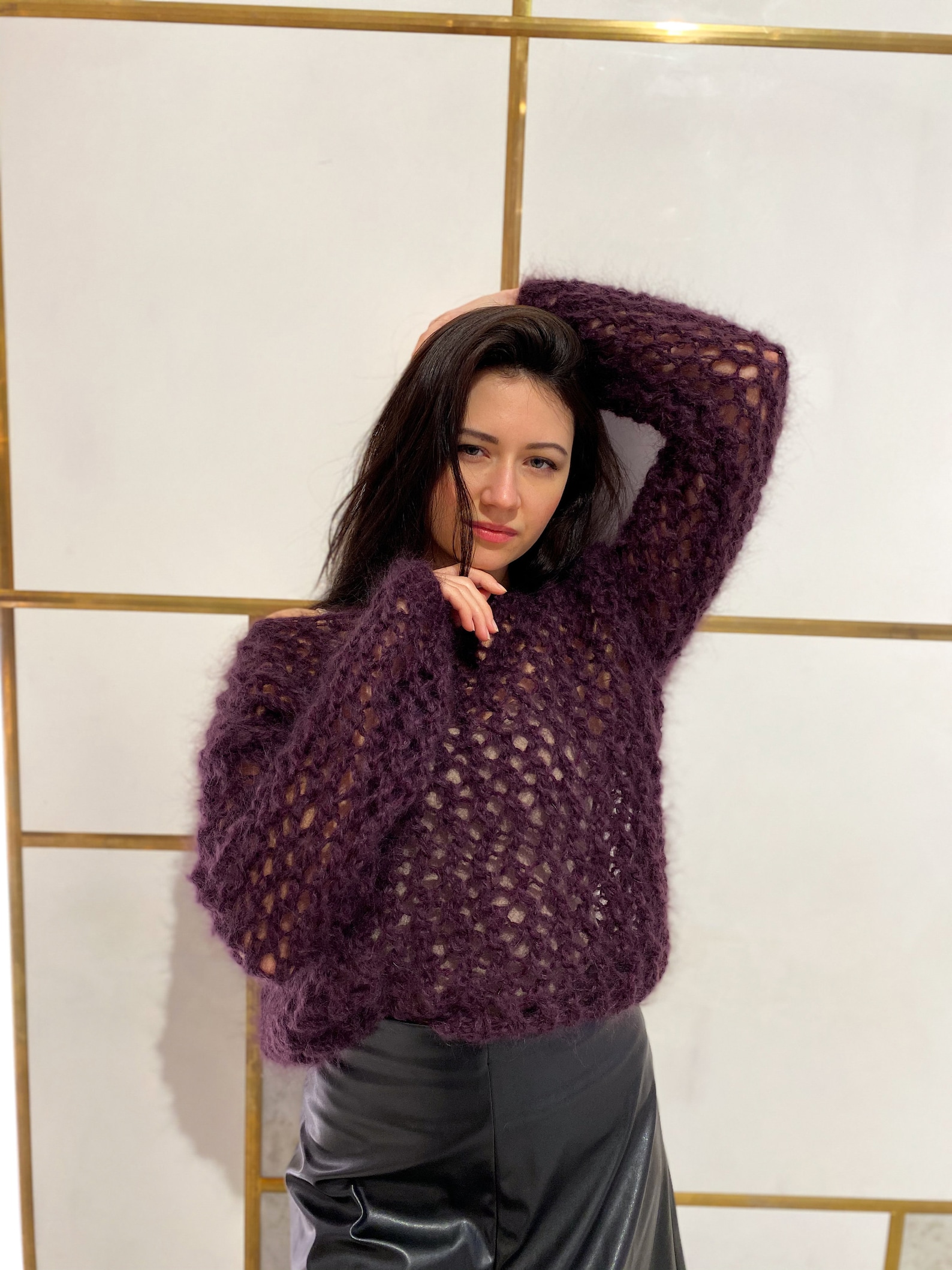 Mohair Mesh Pullover Sexy Pullover Luxus Pullover Damen - Etsy.de
