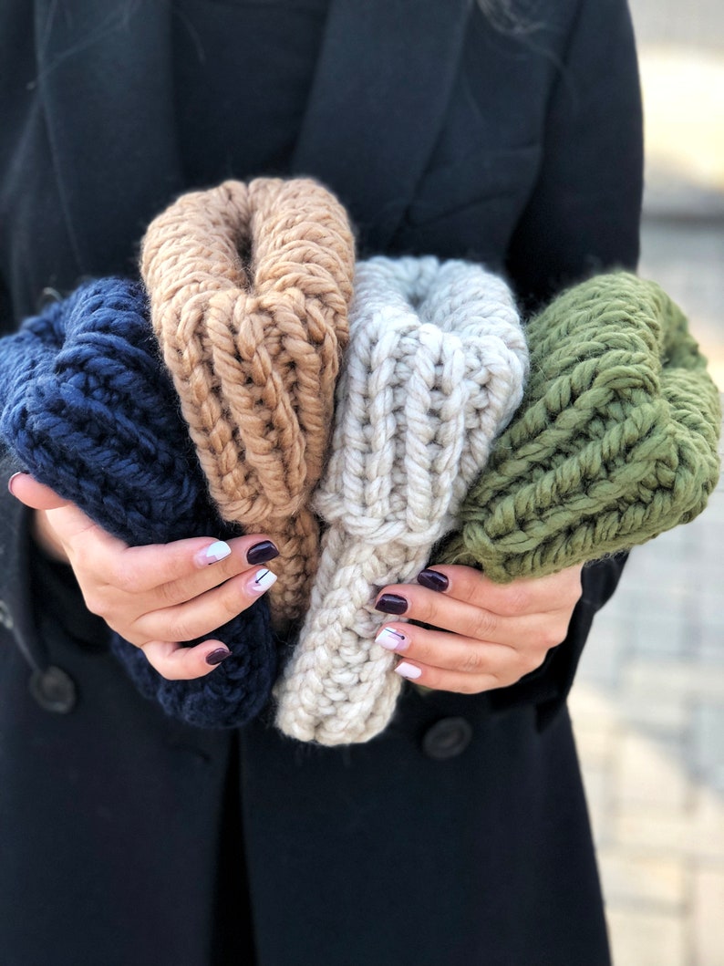 Chunky Knitted Hat Womens hat Chunky knit Hat Chunky Knit | Etsy