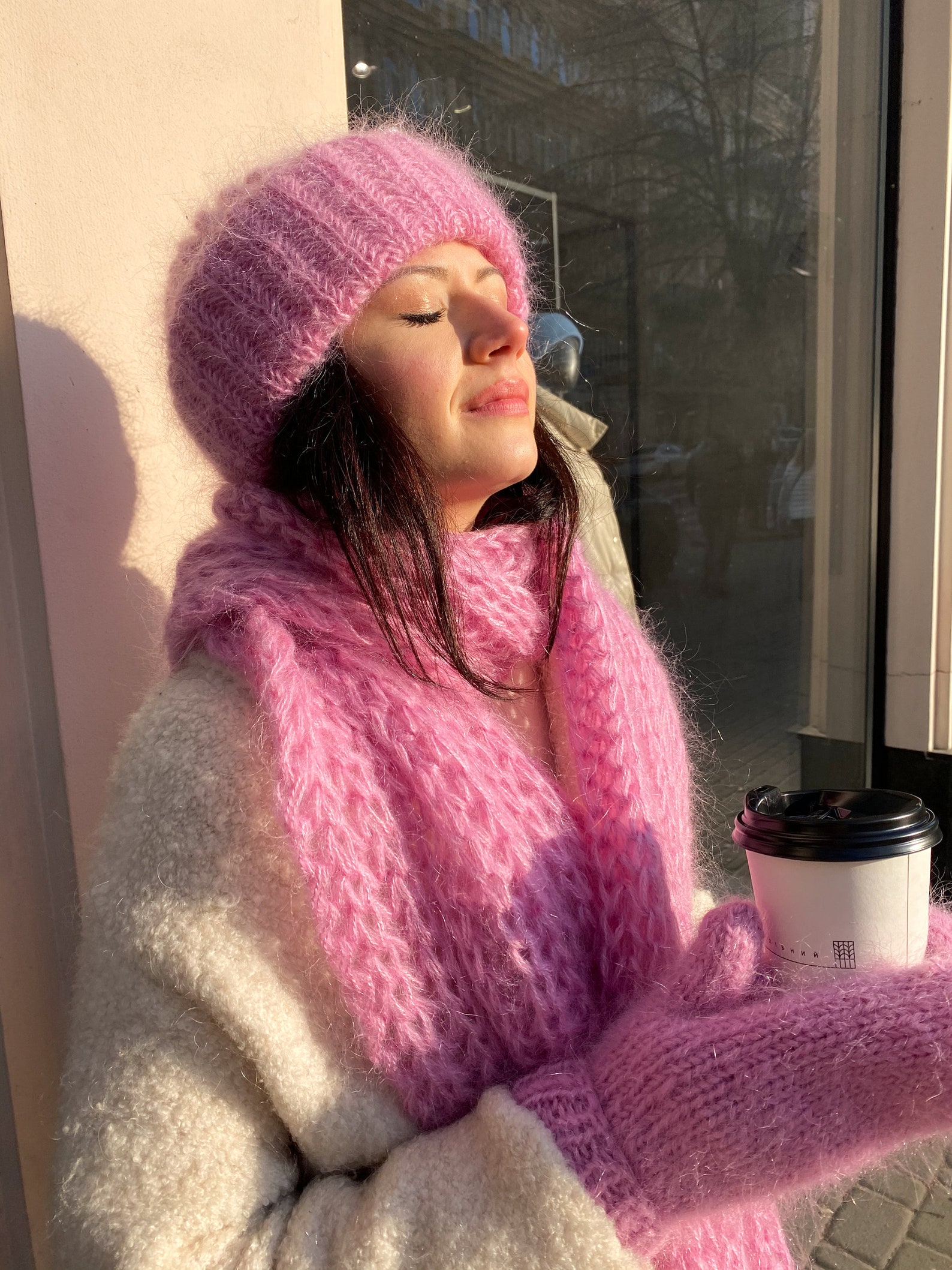 Pink Hat Scarf Set Pink Mohair Hat Fluffy Hat Luxury Scarf - Etsy