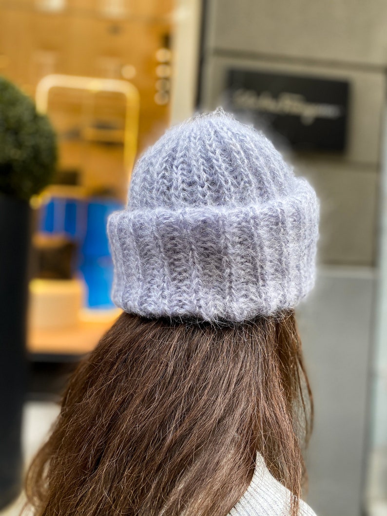 Blue Mohair Hat Mohair Hat Luxury Hat Bright Hat Winter - Etsy