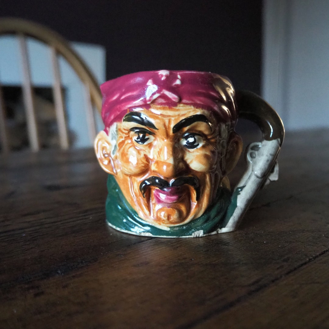 Vintage Suvesco Foreign Hand Painted Ceramic Pirate Jolly Roger Toby ...