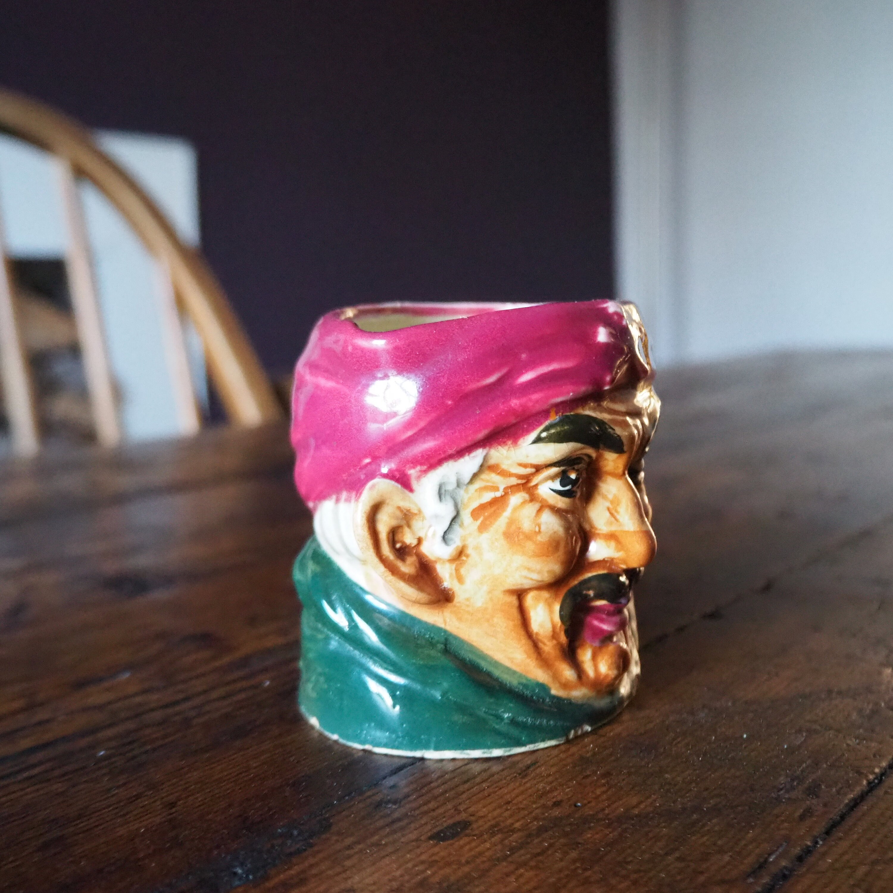 Vintage Suvesco Foreign Hand Painted Ceramic Pirate Jolly Roger Toby ...