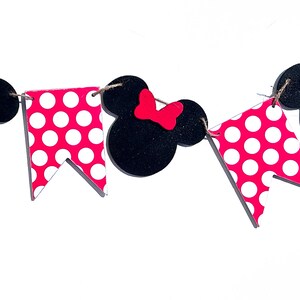 Minnie Mouse Birthday Banner Minnie Mouse Bedroom Decor Minnie Mouse ...