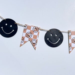 Smiley Face Checkered Banner - Etsy