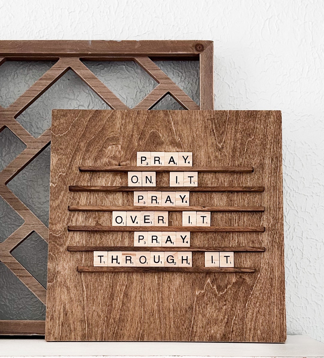 Wood Scrabble Message Board, Quote Boards, Home Decor, Scripture Board ...